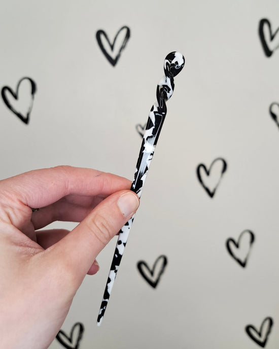Marble Resin French Hair Stick – Tumbled Earth